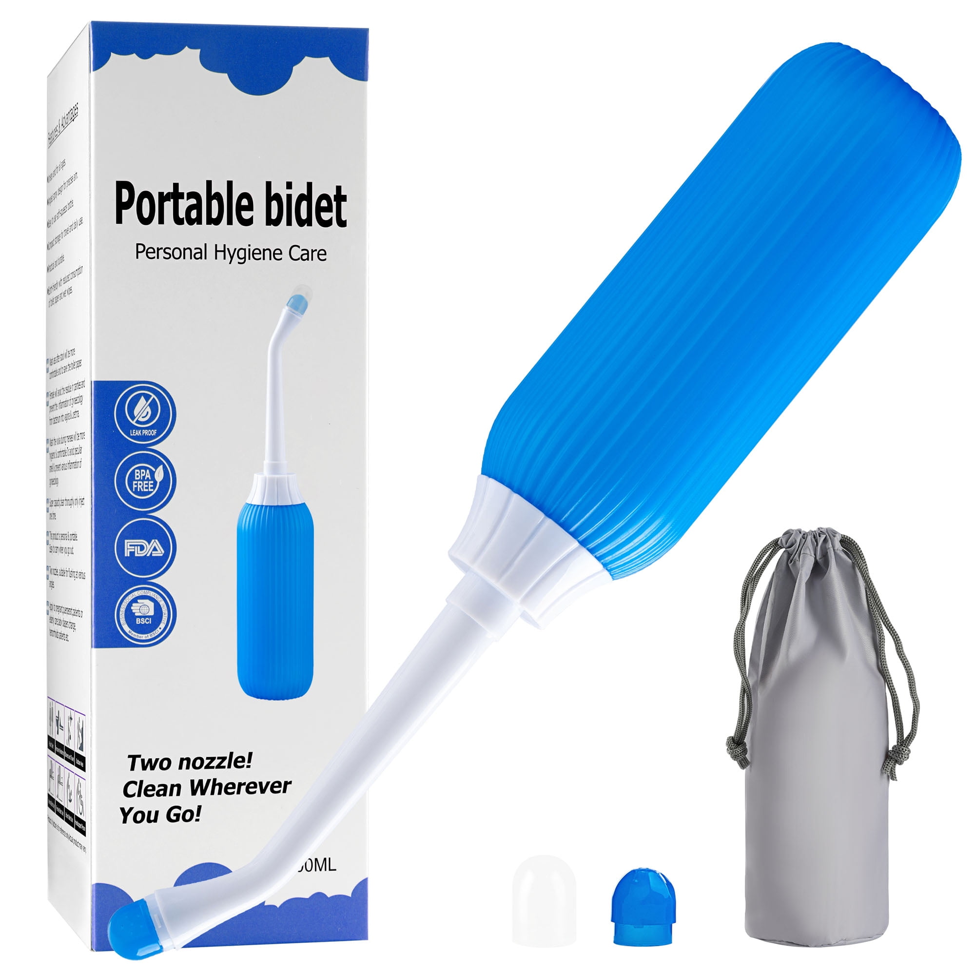 KEKOY 1 Pc Portable Travel Bidet Easy Store Nozzle and Carry Bag, Blue ...