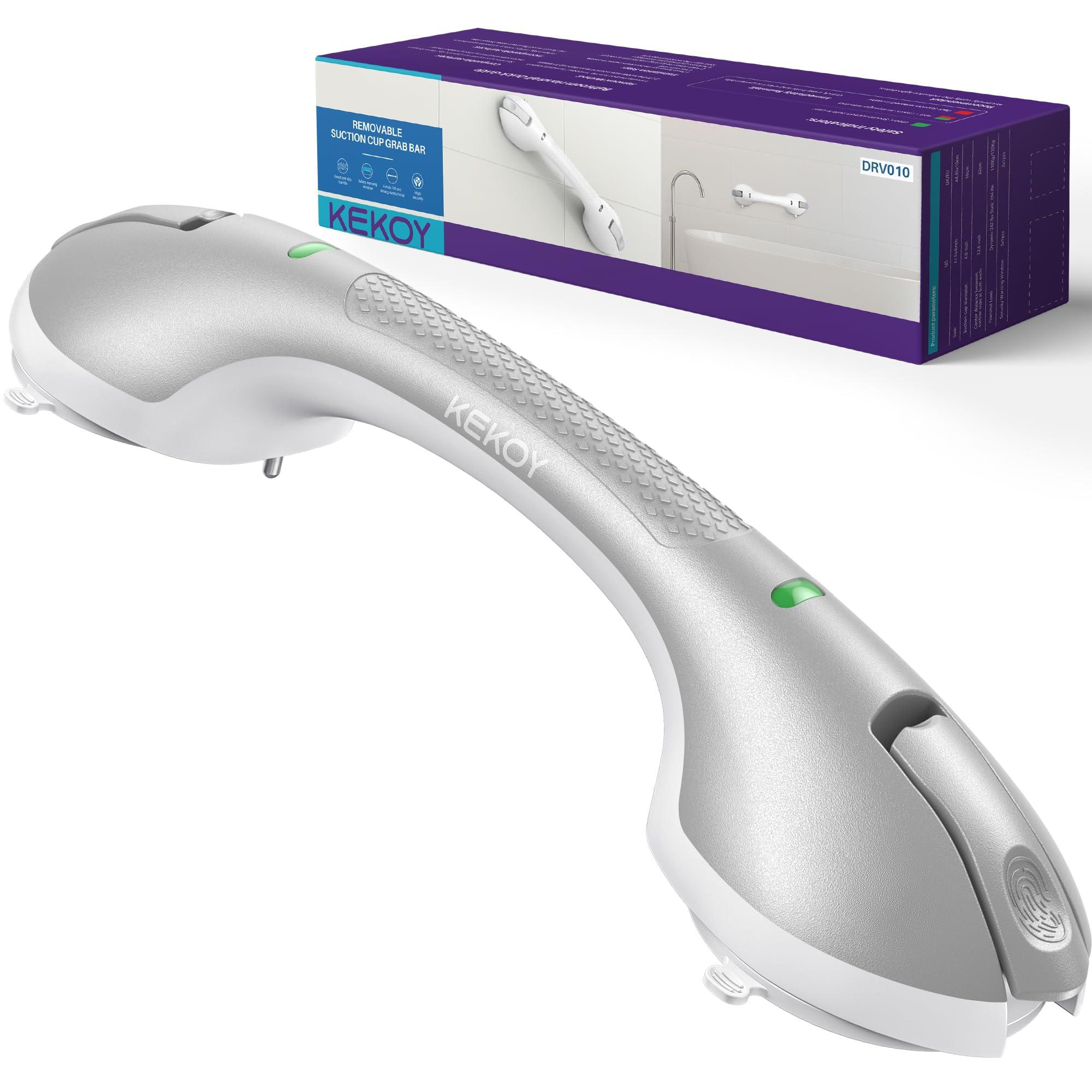 KEKOY 17.5 Inch Grab Bars for Bathtubs and Showers Suction Grab Bar ...