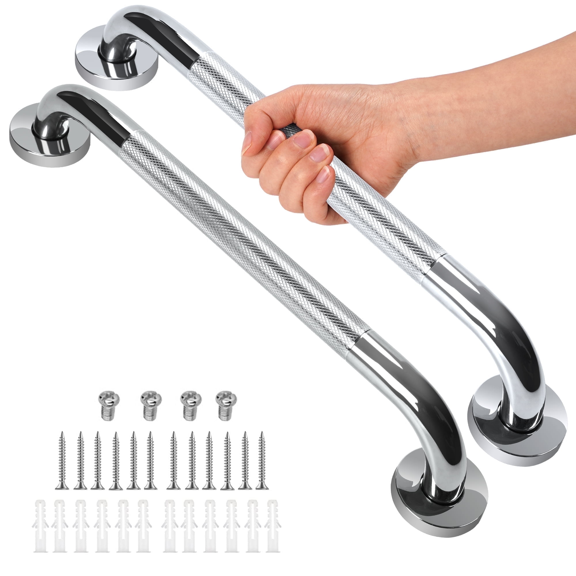 KEKOY 17.5" Shower Handles for Elderly Suction, Grab Bars for Bathroom ...