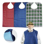 RMS 3-Pack Large Adult Bibs for Elderly, Washable & Reusable ...
