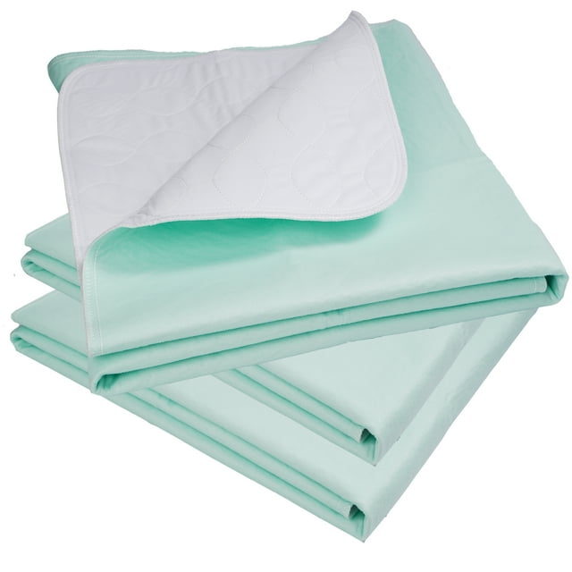 KEKOY 3 Pack Washable Bed Pads for Incontinence Reusable, 4 Layer ...