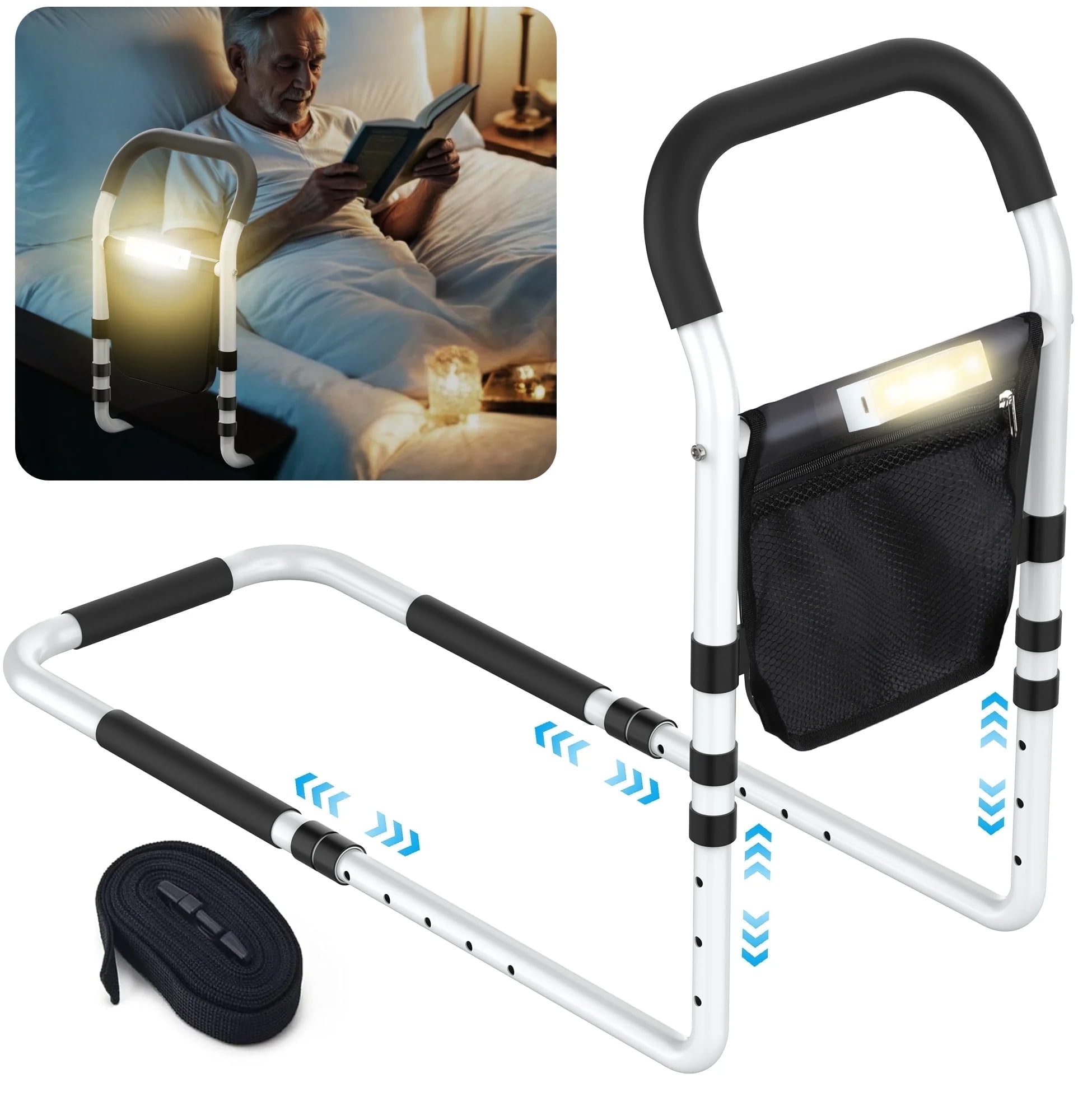 KEKOY Bed Rails for Elderly Adults, Adjustable Assist Beds Rail for ...