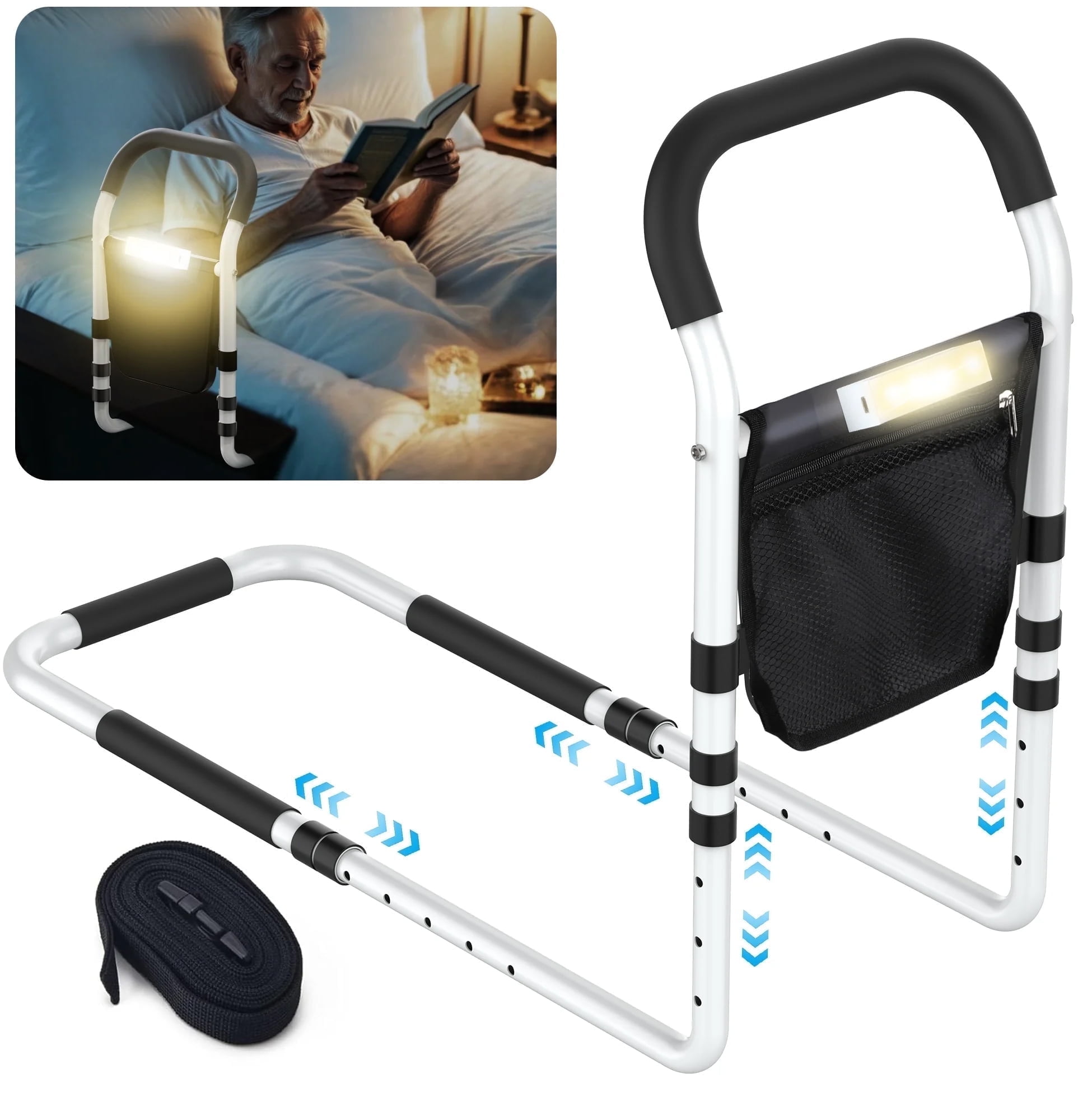 KEKOY Bed Rails for Elderly Adults, Adjustable Assist Beds Rail for ...