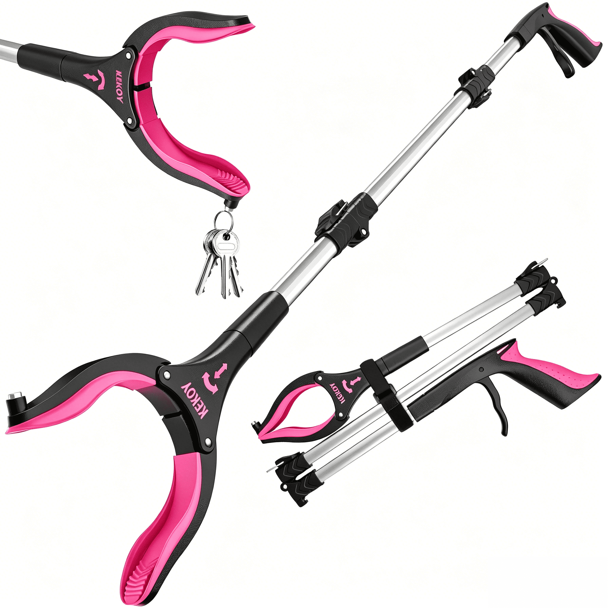 KEKOY Foldable 32" Reacher Grabber Tool, Heavy Duty Picker Grabber ...
