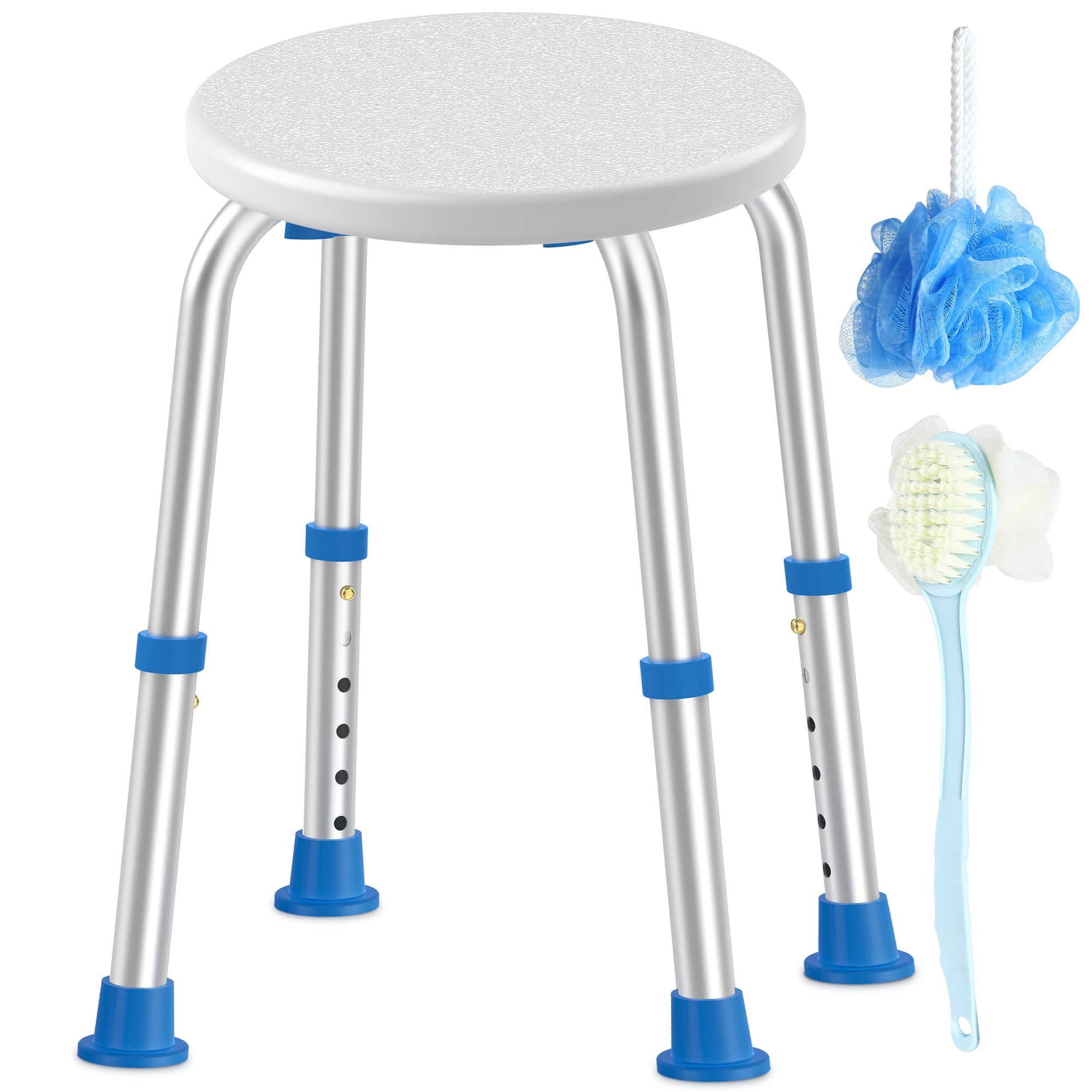 KEKOY Round Shower Stool for Inside Shower, FSA/HSA Eligible Adjustable ...