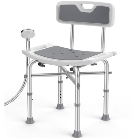 Drive Medical Shower Bath Stool with Handle, Adjustable Height ...