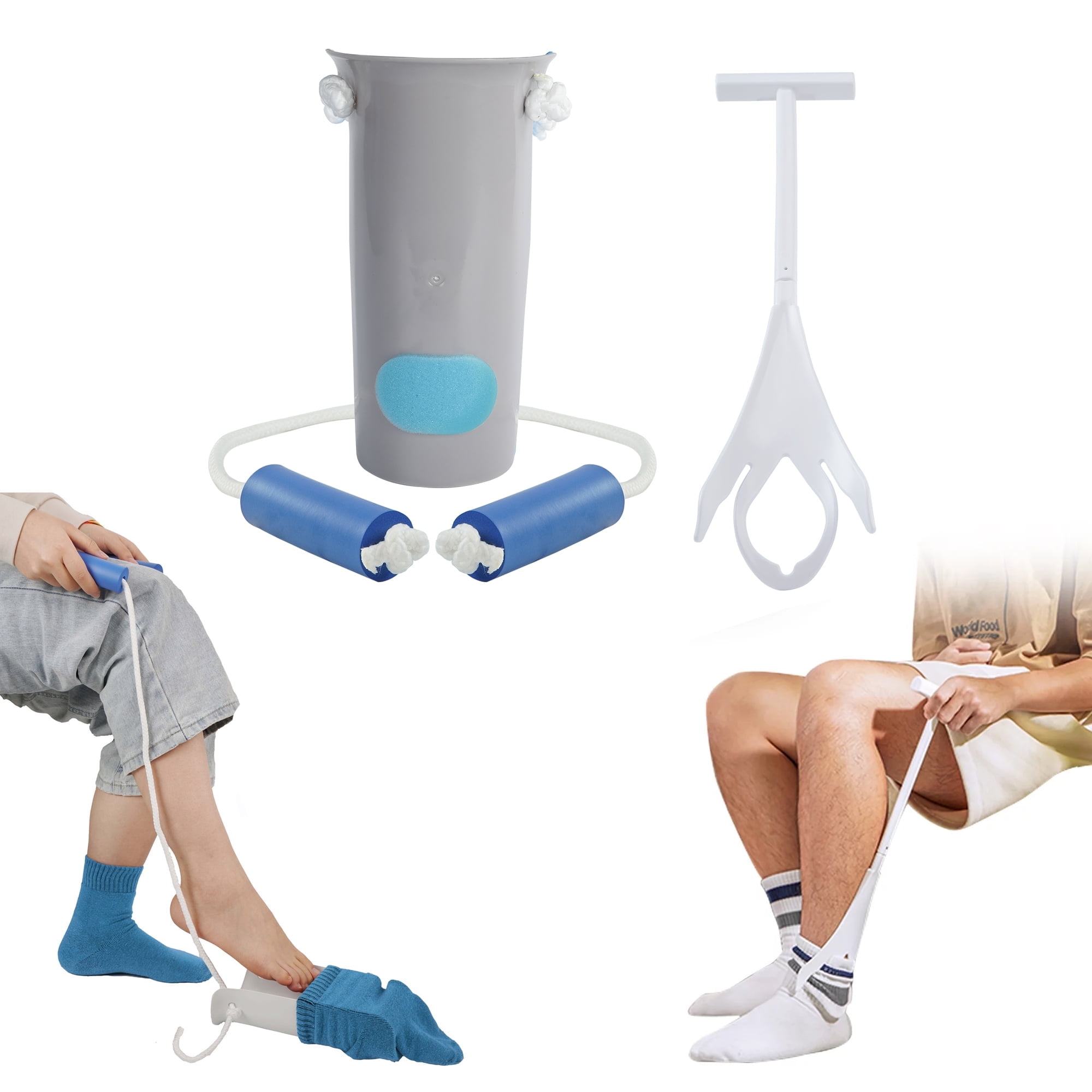 KEKOY 2 Pcs Sock Helper, Easy Assistance Tool, Slider for Handicapped ...