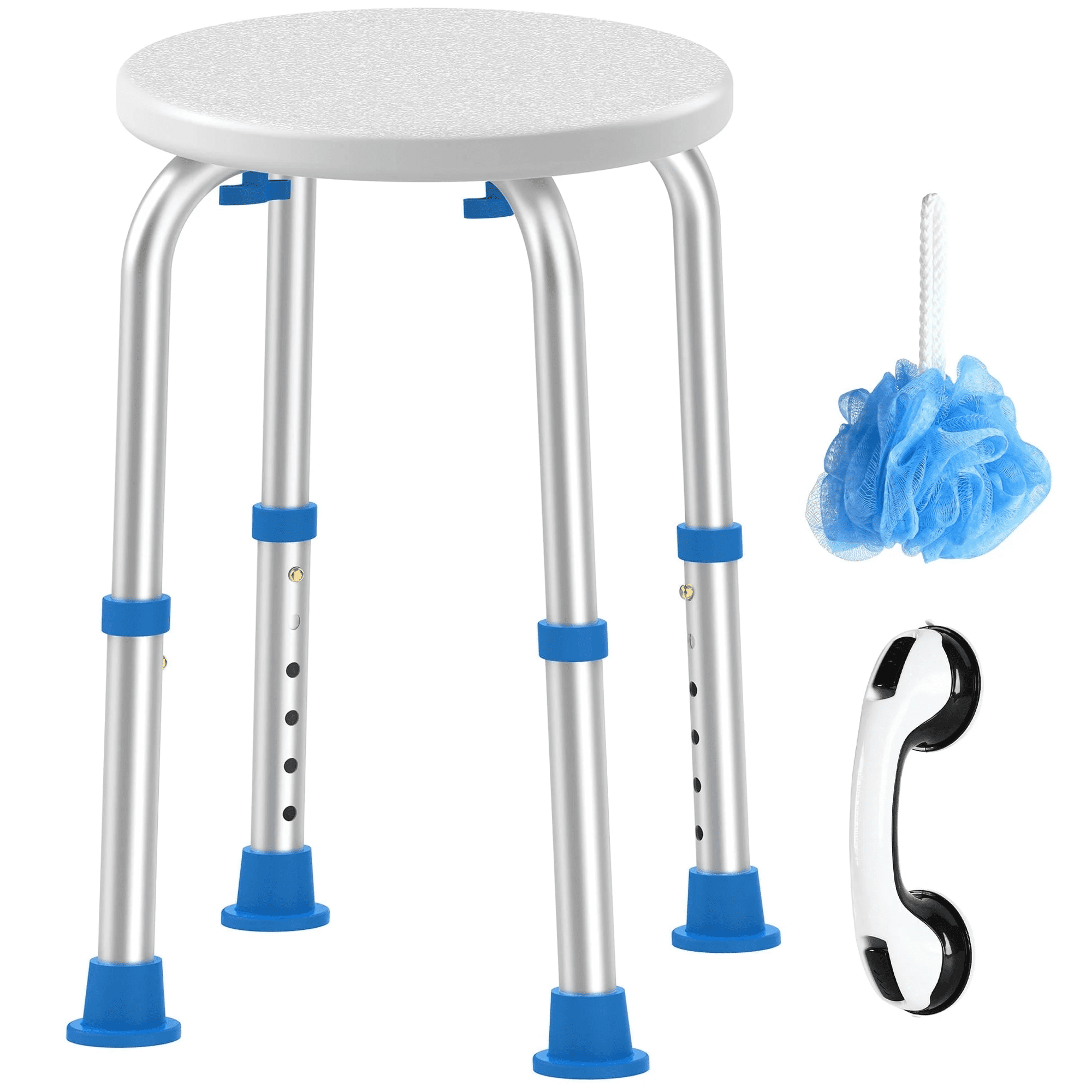KEKOY Upgraded Adjustable Bath Stool w/Grab Bar, FSA/HSA Eligible ...
