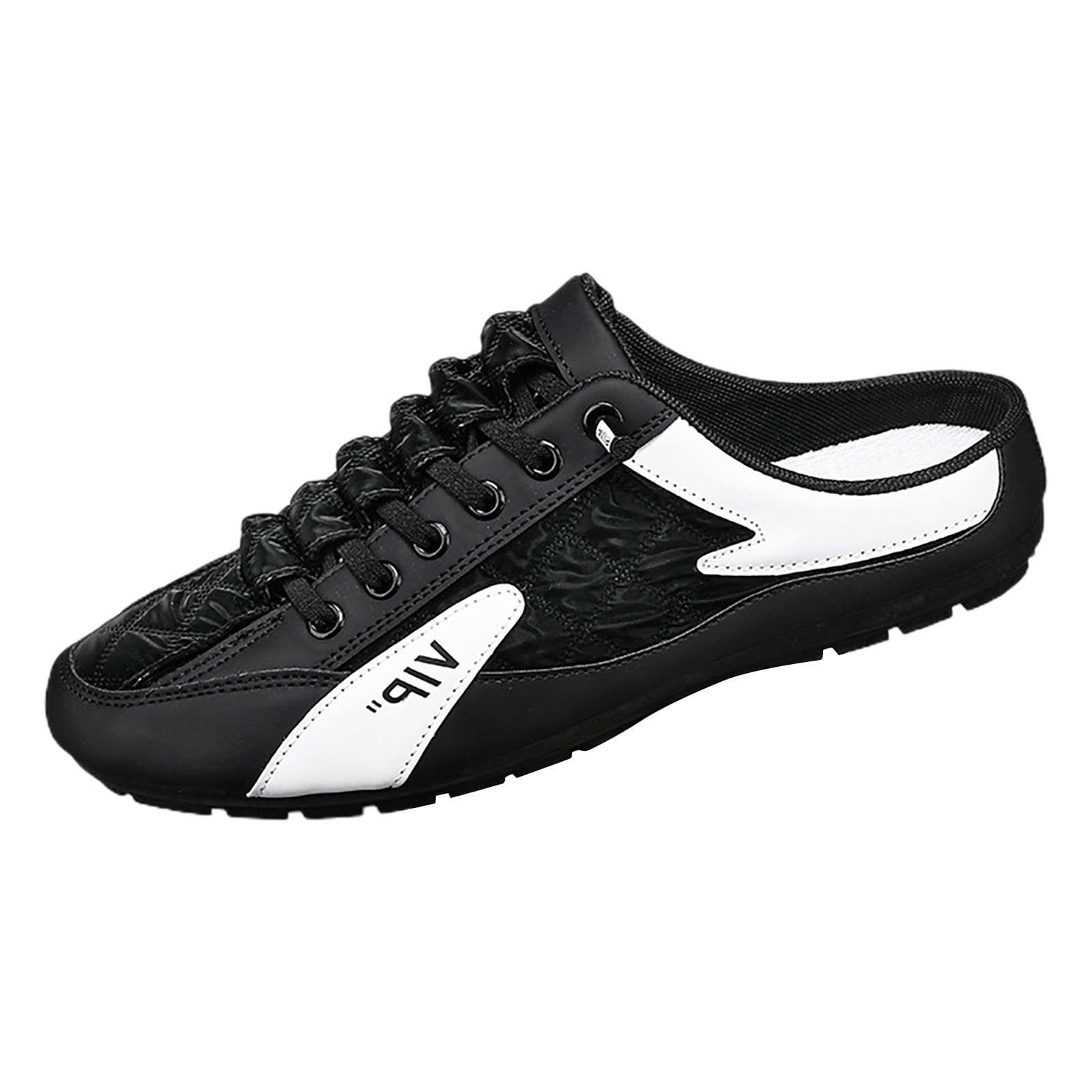 KELINFONG Men's Open Back Sneaker Clogs Slip on Mules Shoes Casual ...