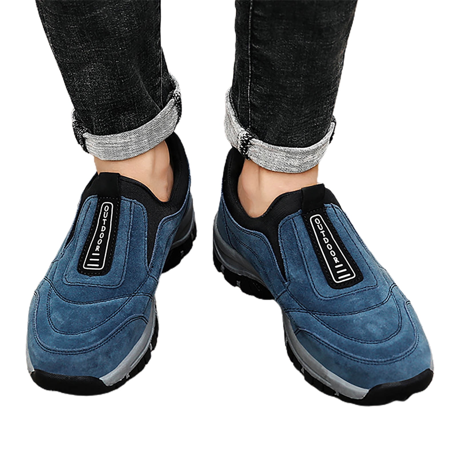 KELINFONG Mens Outdoor Athletic Slip on Trail Hiking Shoes Camper ...
