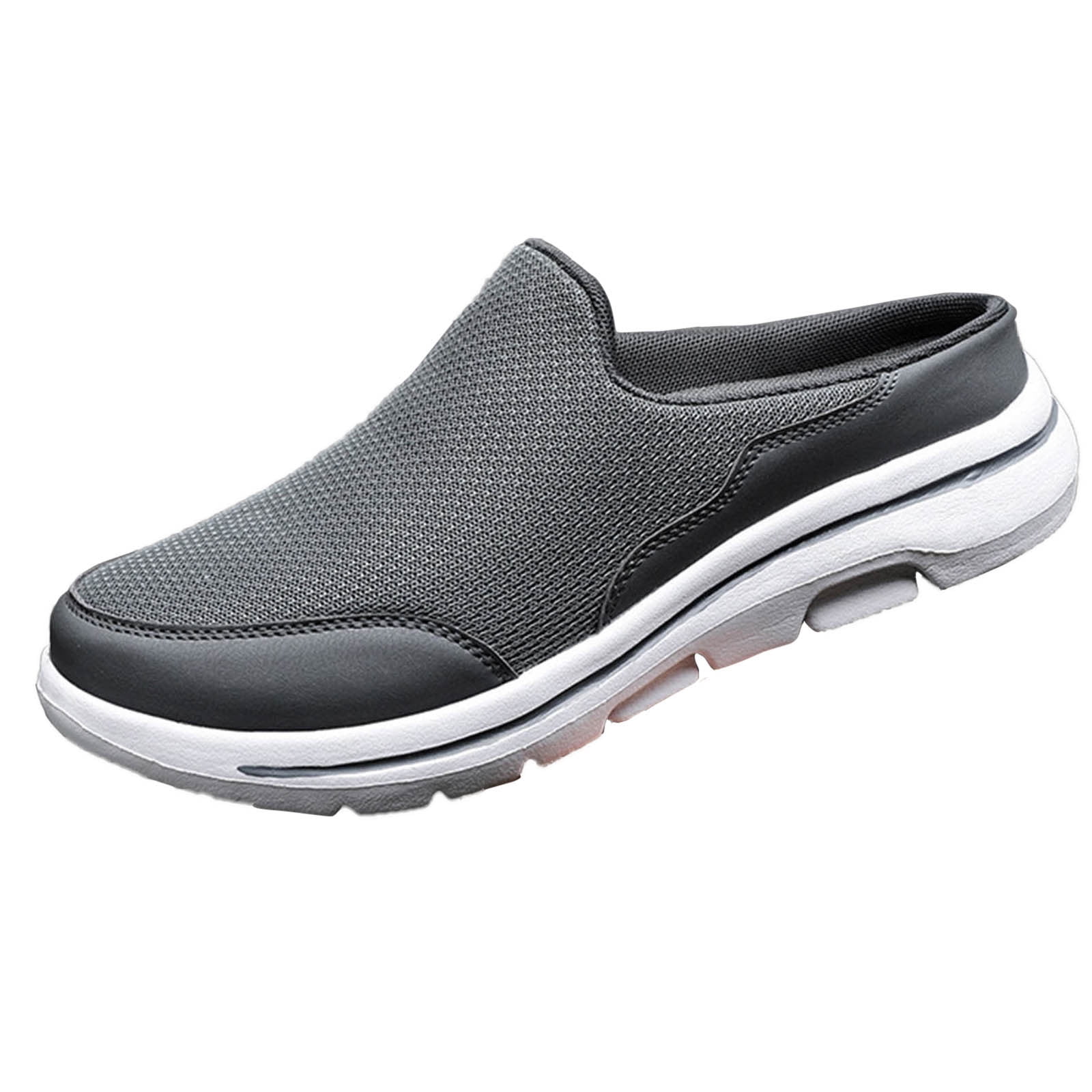 KELINFONG Mules for Men Open Back Sneakers Clog Knit Mesh Slip on ...
