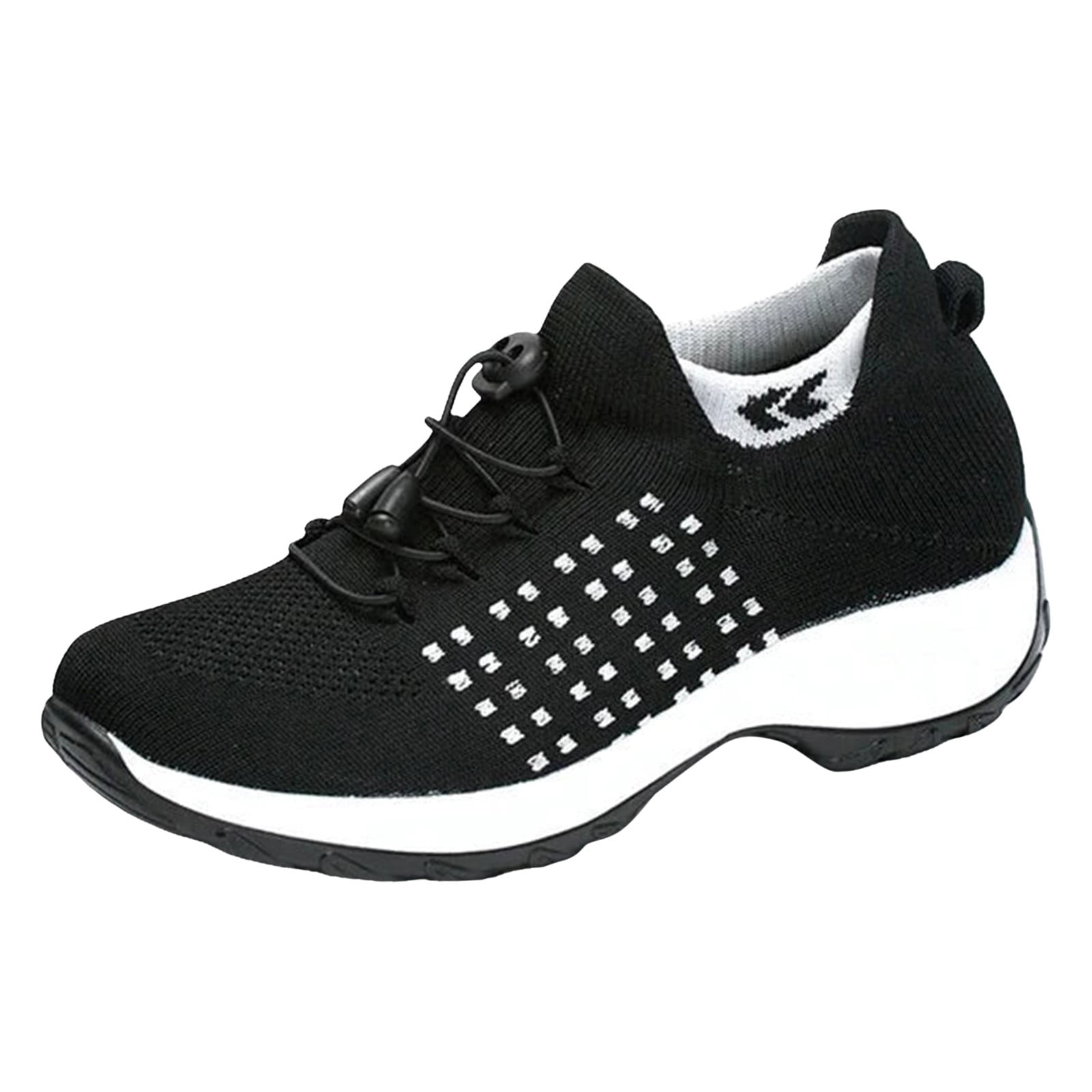 KELINFONG Sneakers Women's Walking Shoes Knit Mesh Slip on Trainers ...
