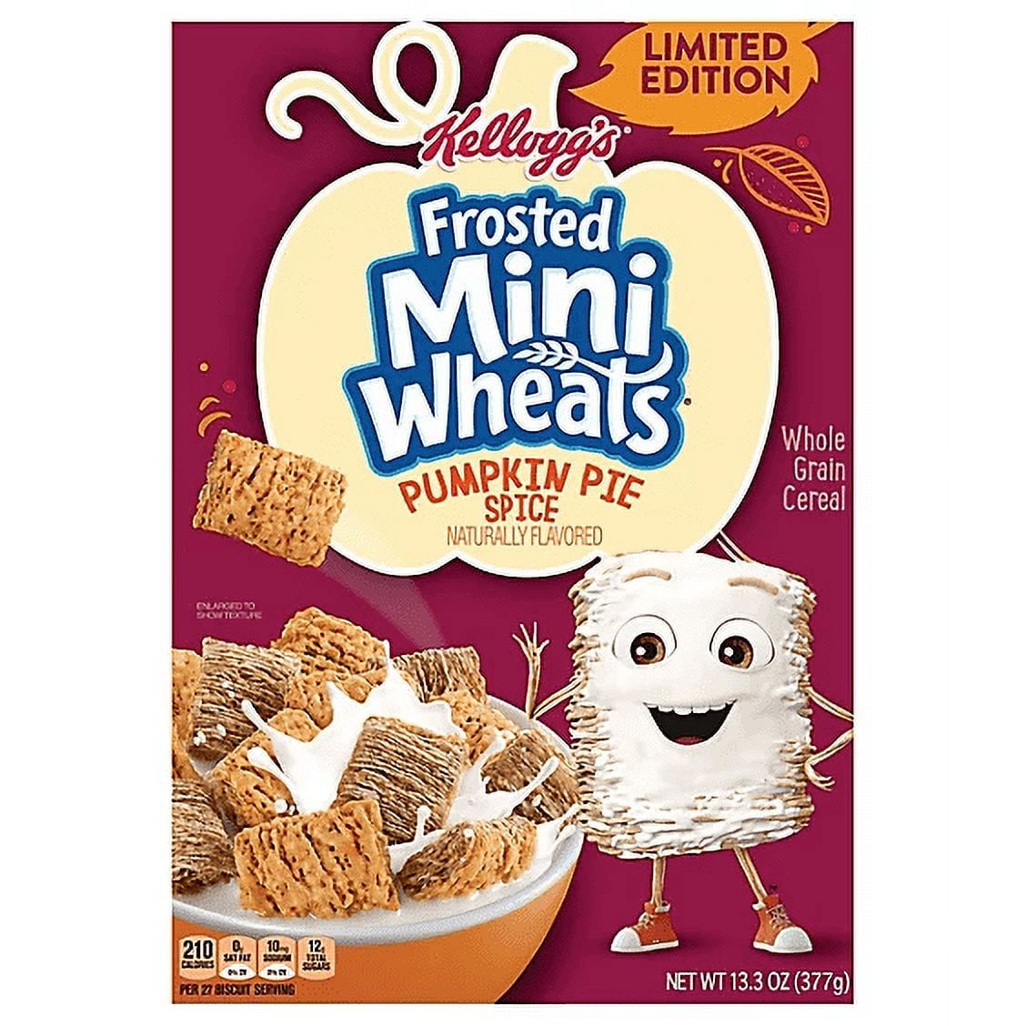 KELLOGG'S FROSTED MINI-WHEATS BREAKFAST CEREAL PUMPKIN PIE SPICE, 13.3 ...