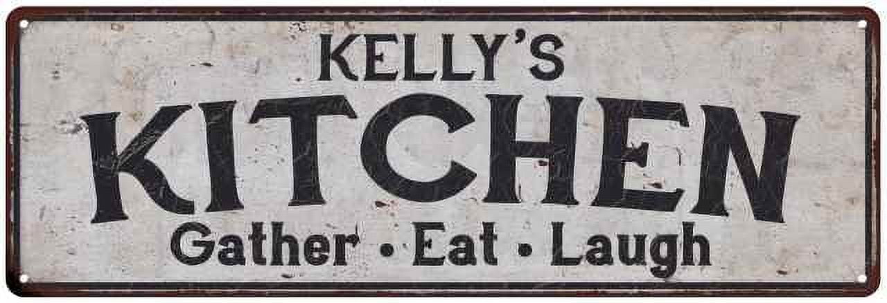 KELLY's Kitchen Gift Rustic Chic Decor Gift 6x18 Sign 206180051135 ...