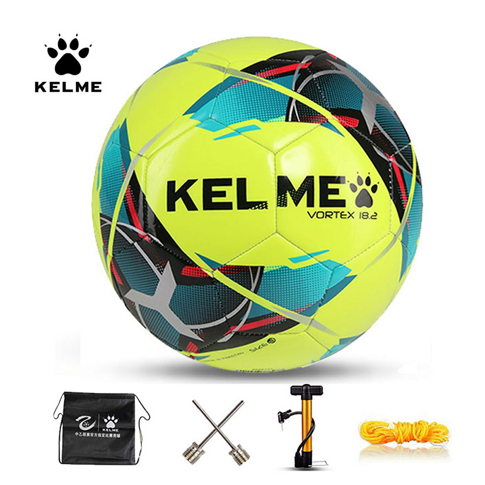 KELME Professional Football Soccer Ball TPU Size 3 Size 4 Size 5 Red Green Goal Team Match ...
