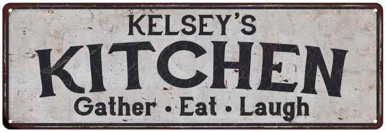 KELSEY's Kitchen Gift Rustic Chic Decor Gift 6x18 Sign 206180051394 ...