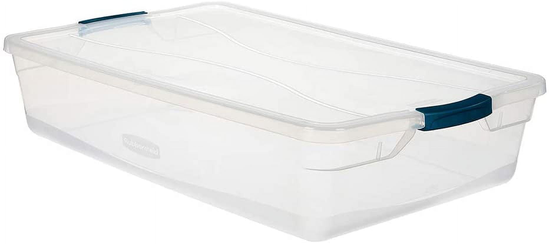 Kemanhuan Cleverstore Clear 41 Qt Pack Of 6 Stackable Plastic Storage