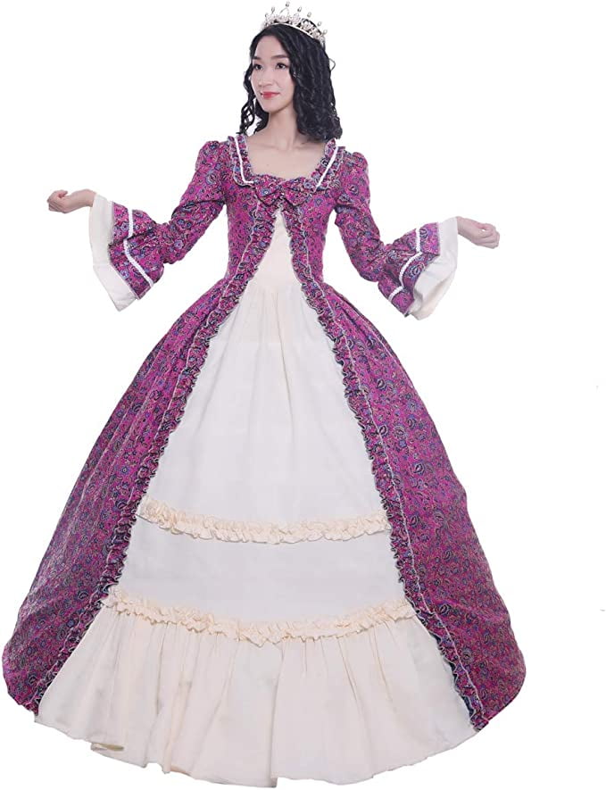 KEMAO Rococo Baroque Marie Antoinette Dresses 18th Century Renaissance ...