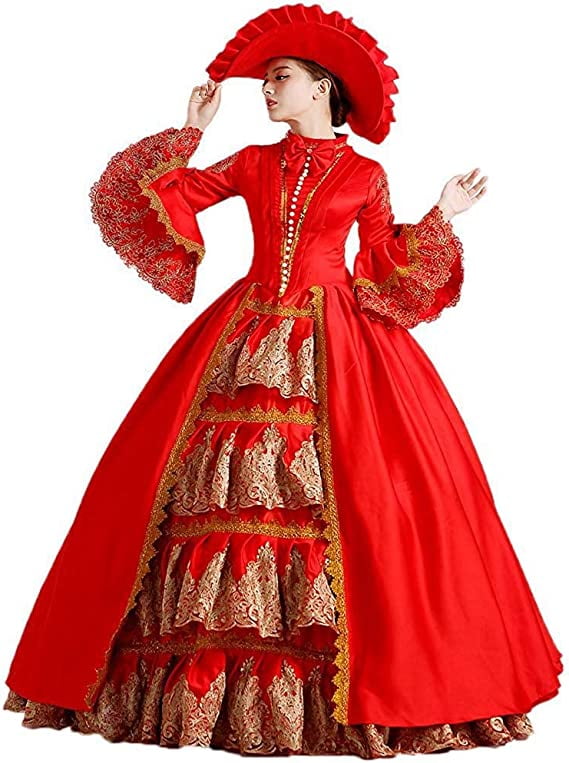 KEMAO Rococo Victorian 18th Century Renaissance Costumes Baroque Marie ...