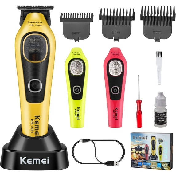KEMEI 1921 Beard & Hair Trimmer for Men Professional, 9000 RPM Trimmers ...