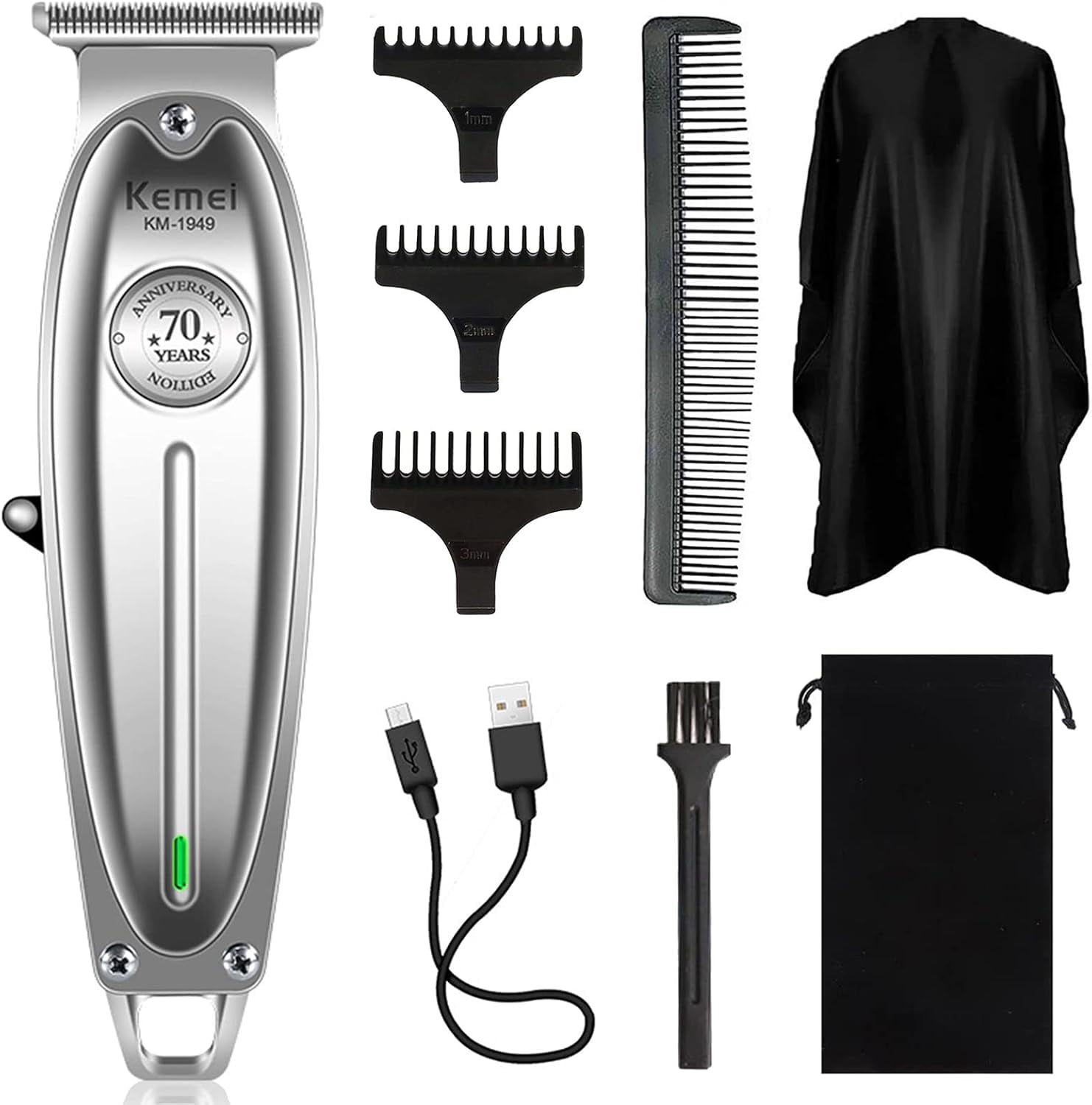 KEMEI 1949 Professional Hair Clippers for Men Zero Gap Trimmer Electric ...