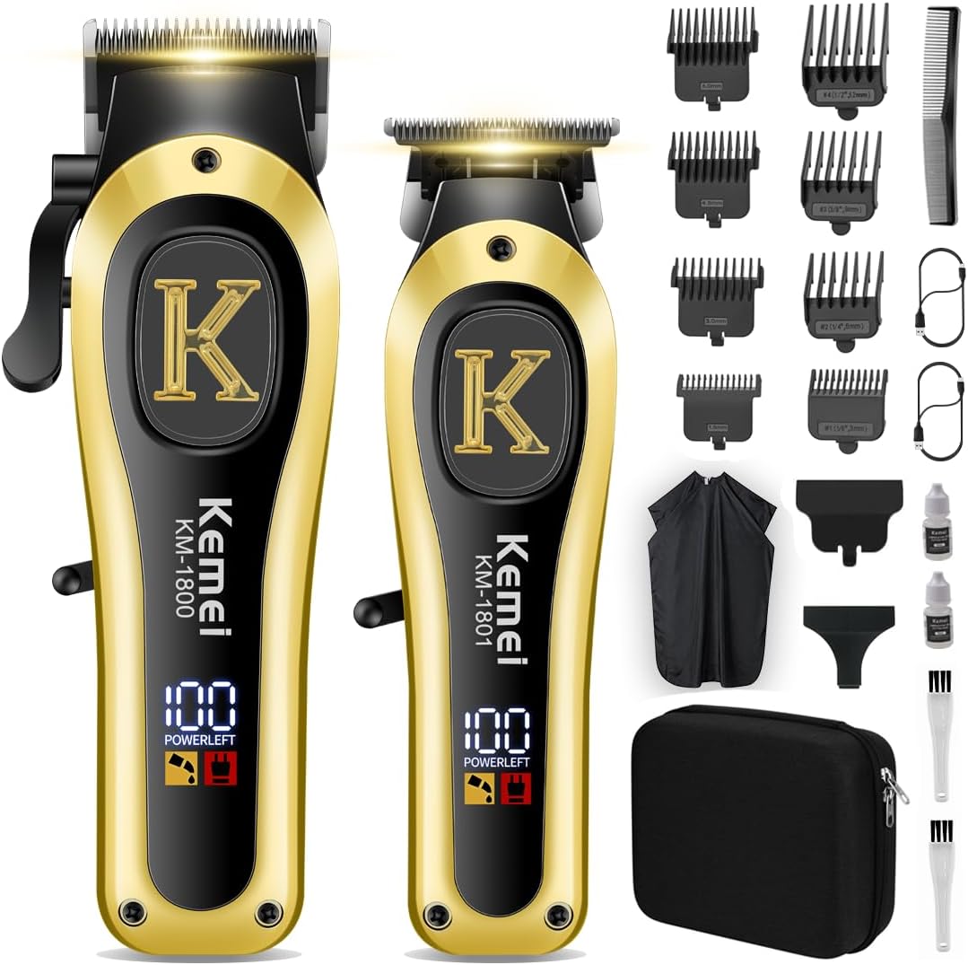 KEMEI Cordless Hair Clippers for Men Professional,Hair Trimmer,Mens ...