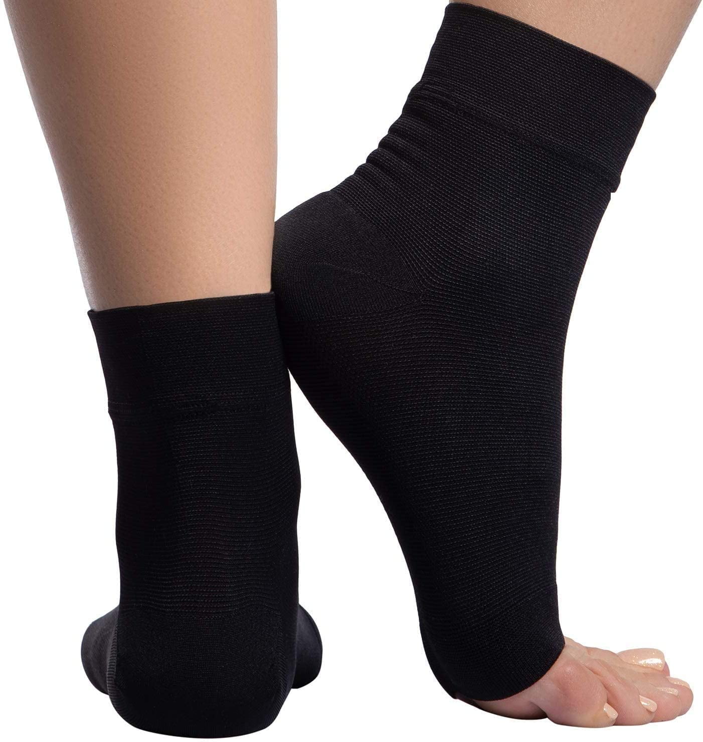 KEMFORD Ankle Compression Sleeve - Plantar Fasciitis Braces - Open Toe ...