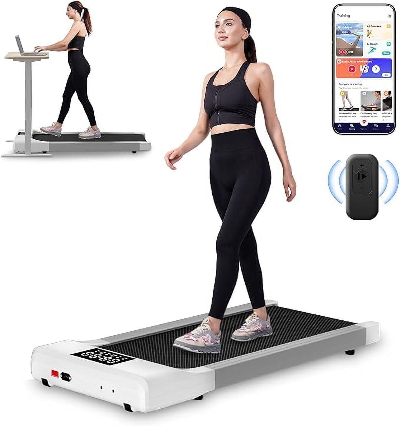 KEMIAO Desk Exercise Treadmill, 265lbs Capacity,3.8mph Speed Range ...