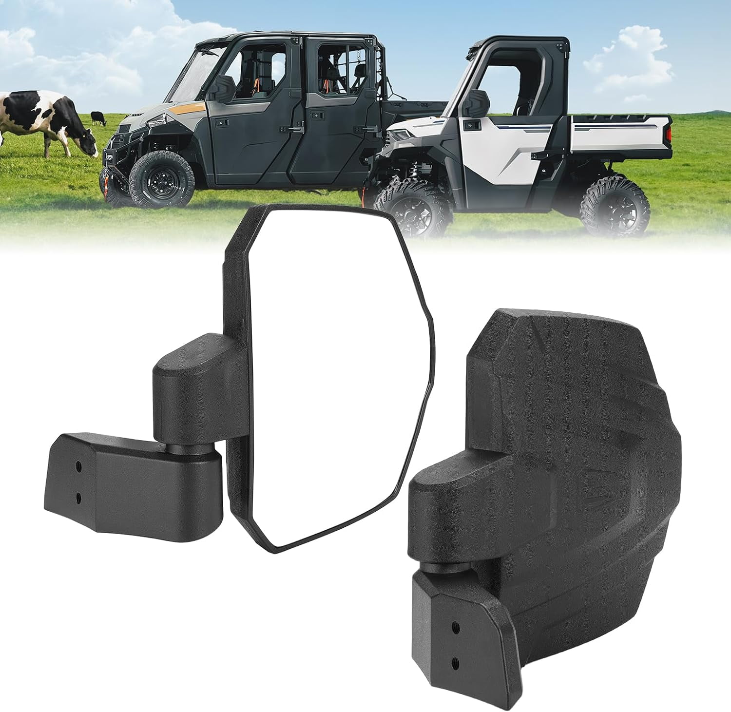 KEMIMOTO 2889241 Upgraded UTV Rear View Side Mirrors Compatible with ...