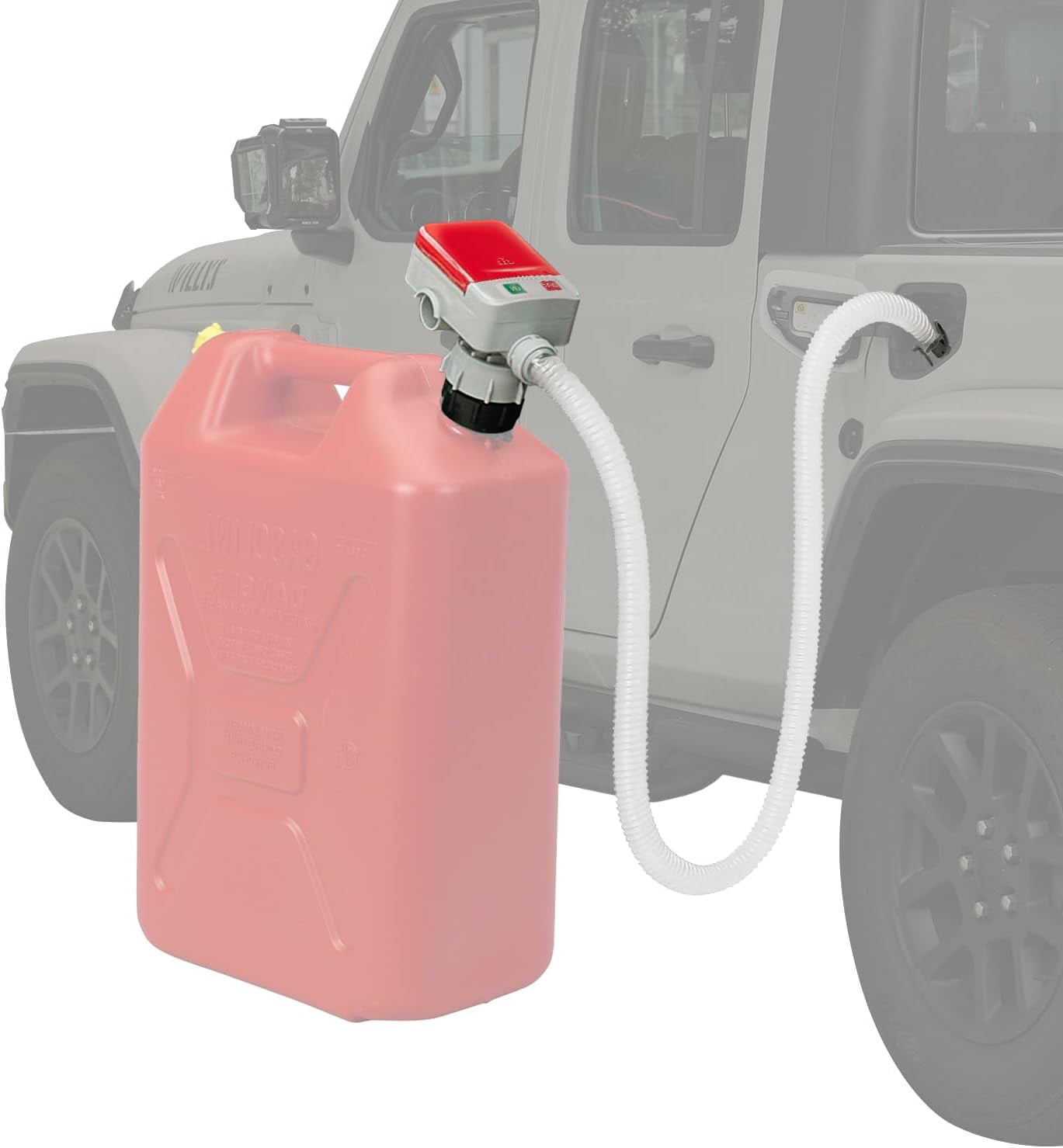 KEMIMOTO 35'' Hose Portable Fuel Transfer Pump Auto Shut-Off Sensor ...