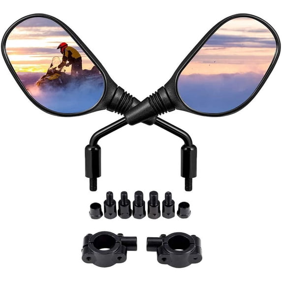 KEMIMOTO ATV Mirrors 7/8" Handlebar Motorcycle Mirrors Compatible with ...