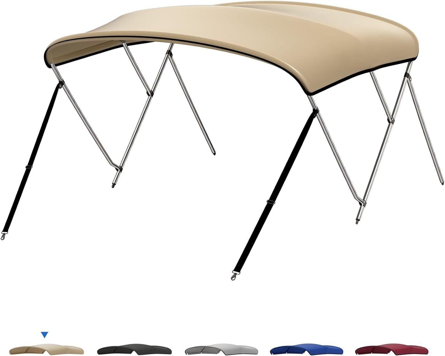 KEMIMOTO Bimini Top Boat Cover for 6ft 55''-78'' W 600D Marine Grade ...