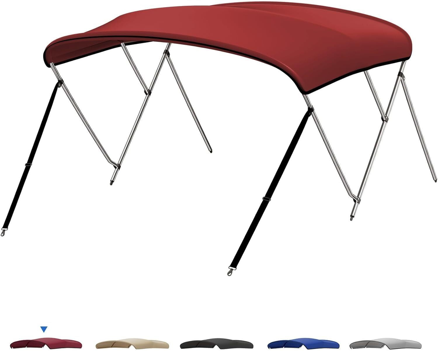 KEMIMOTO Bimini Top Boat Cover for 6ft 55''-78'' W 600D Marine Grade ...