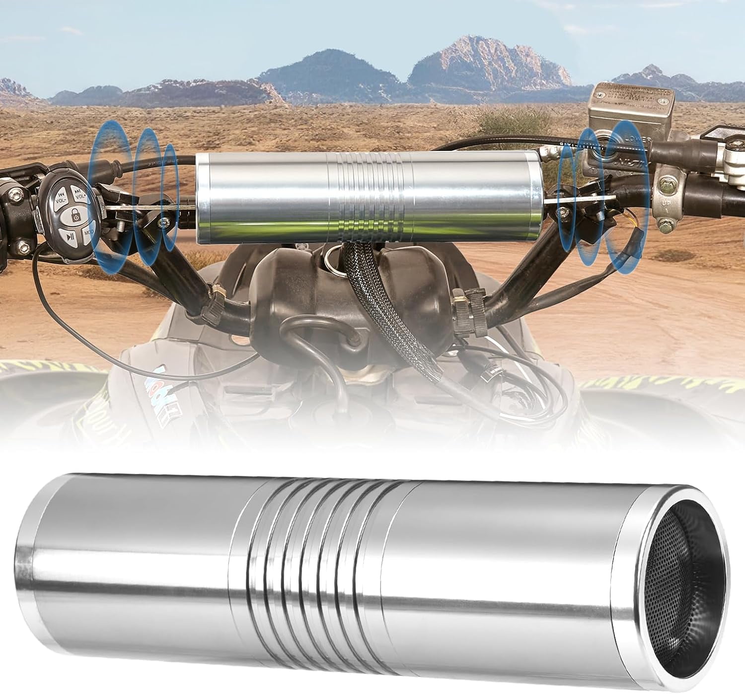 KEMIMOTO Motorcycle Speaker, ATV Stereo Speaker, Waterproof Motorcycle ...