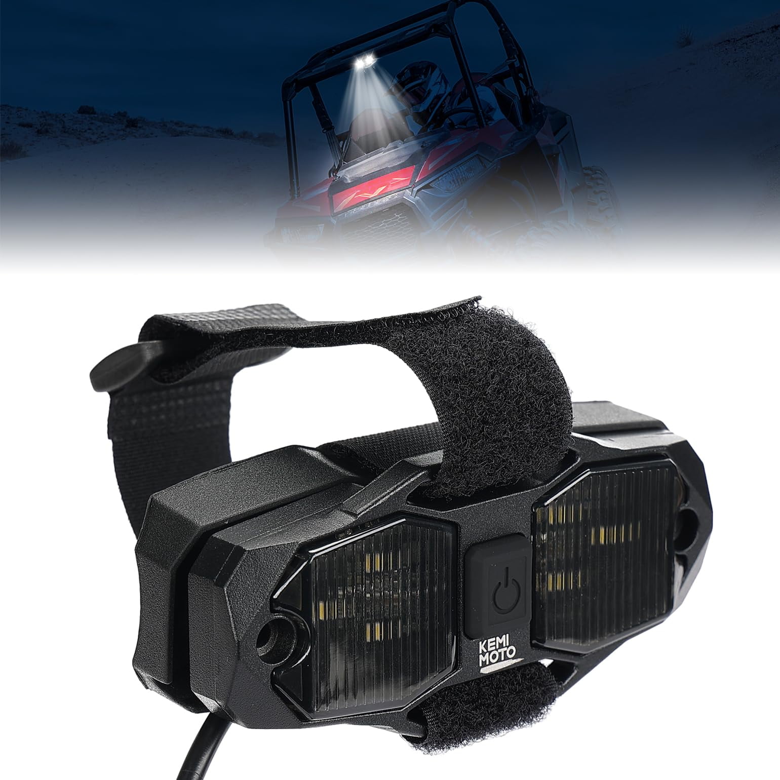 KEMIMOTO UTV Dome Light SSF20 Vehicle Cab LED Light, White Bright ...