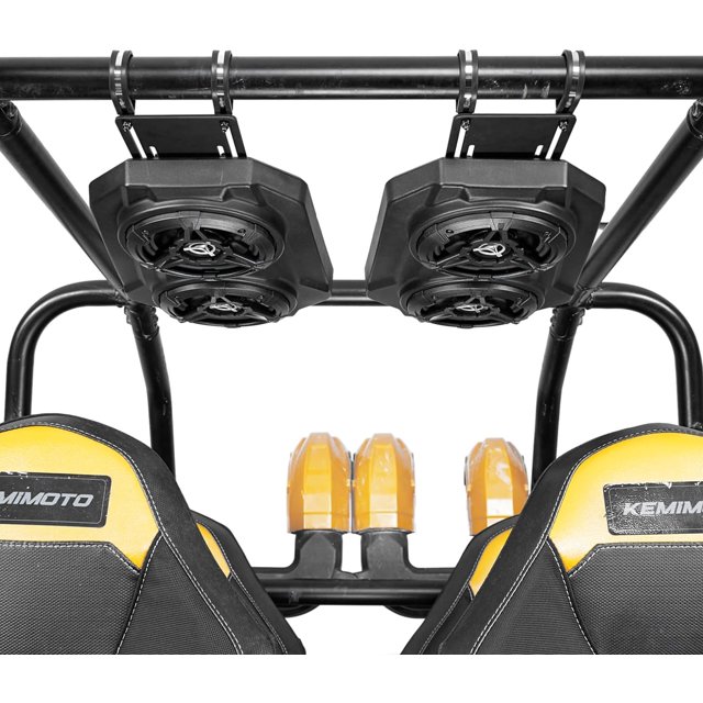 KEMIMOTO UTV Overhead Sound System 6.5 Inch Speakers Sound Bar Stereo ...