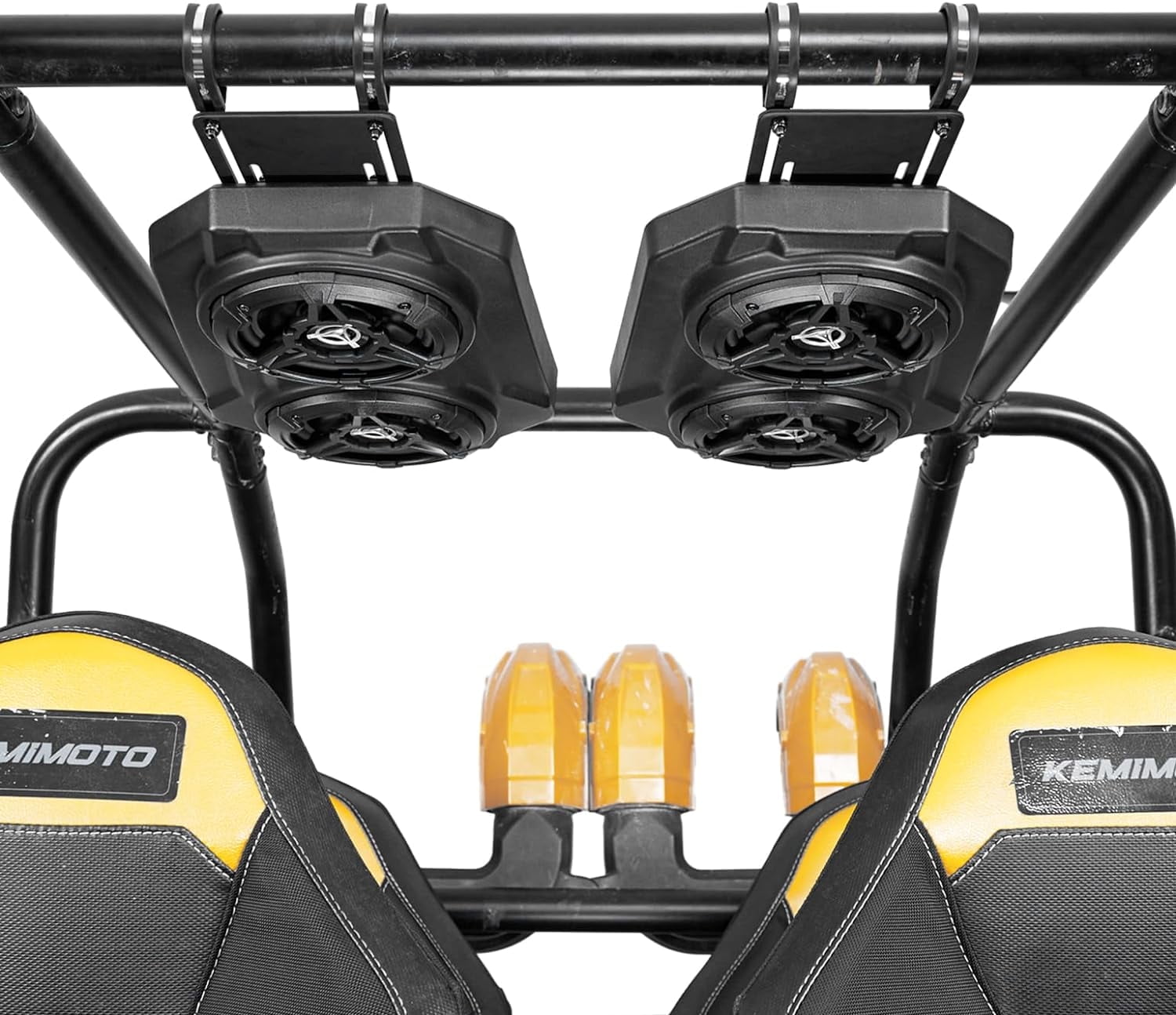 KEMIMOTO UTV Overhead Sound System 6.5 inch Speakers Sound Bar Stereo ...