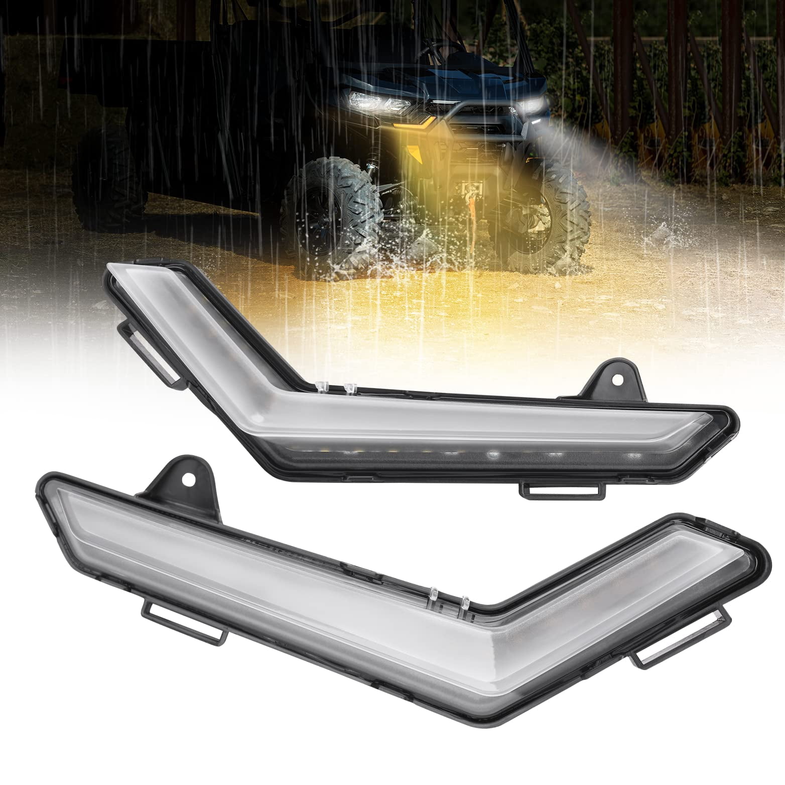 KEMIMOTO Upgraded DRL Signal Light, Flashing Flowing Yellow LED Daytime ...