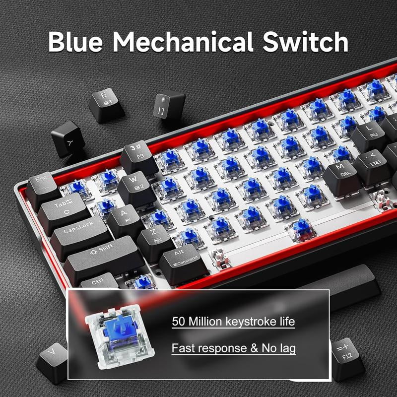 "KEMOVE K61SE Gaming Keyboard - Mechanical Switches, RGB Backlit, 60% ...