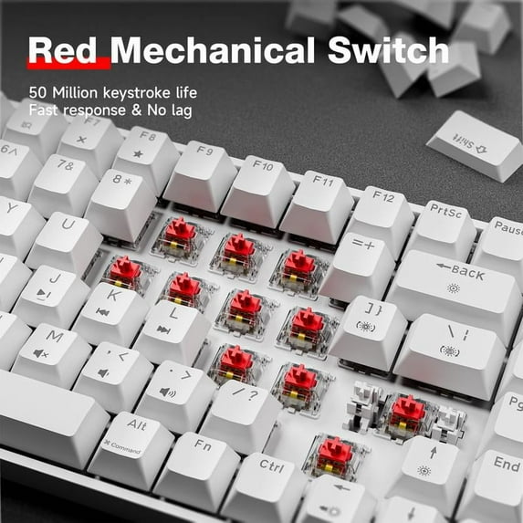 KEMOVE K87SE TKL Mechanical Gaming Keyboard teclado gaming pink key ...