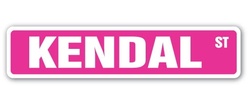 KENDAL Street Sign Childrens Name Room Sign | Indoor/Outdoor | 30" Wide ...