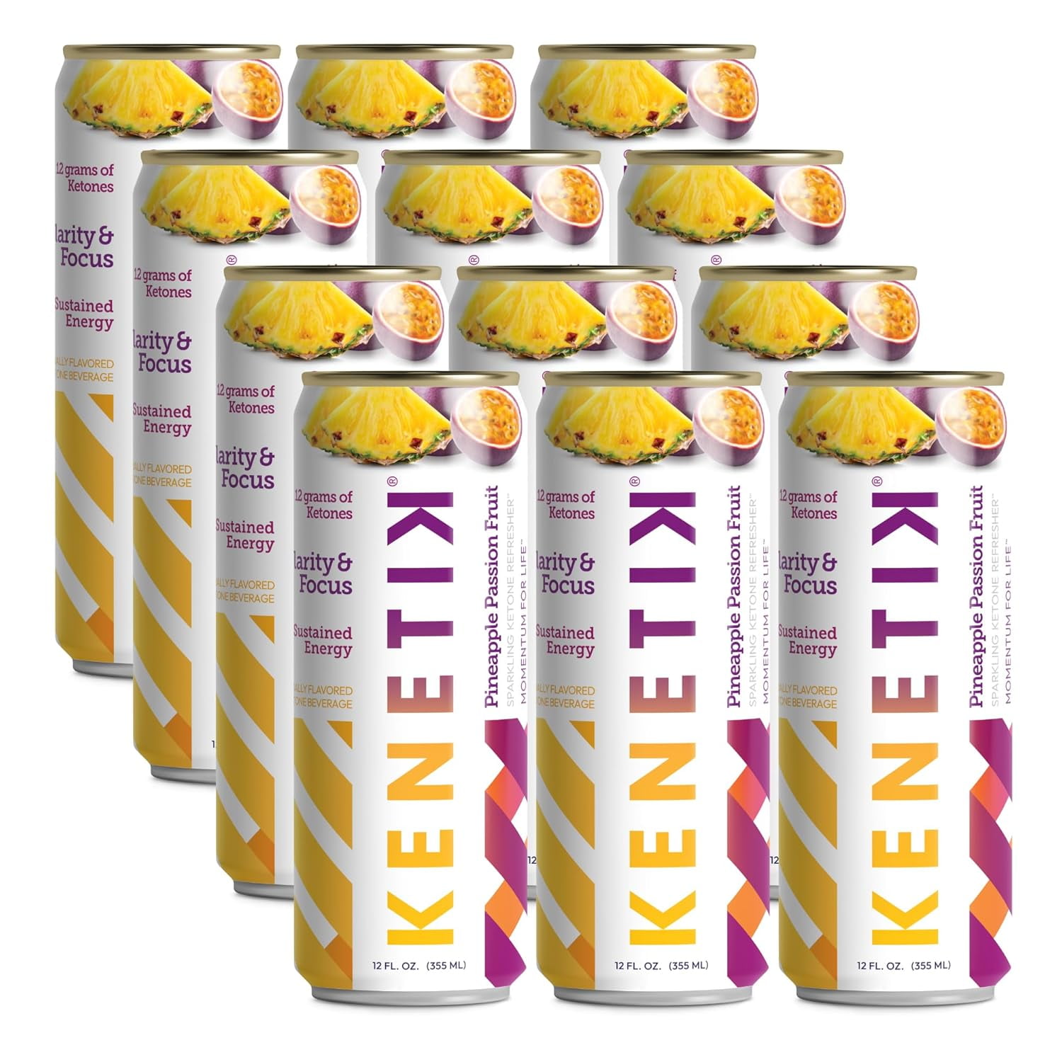 KENETIK Nootropic Ketone Drink, Ketones for Energy & Focus, Caffeine ...