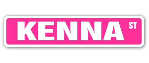 KENNA Street Sign Childrens Name Room Sign | Indoor/Outdoor | 30" Wide ...