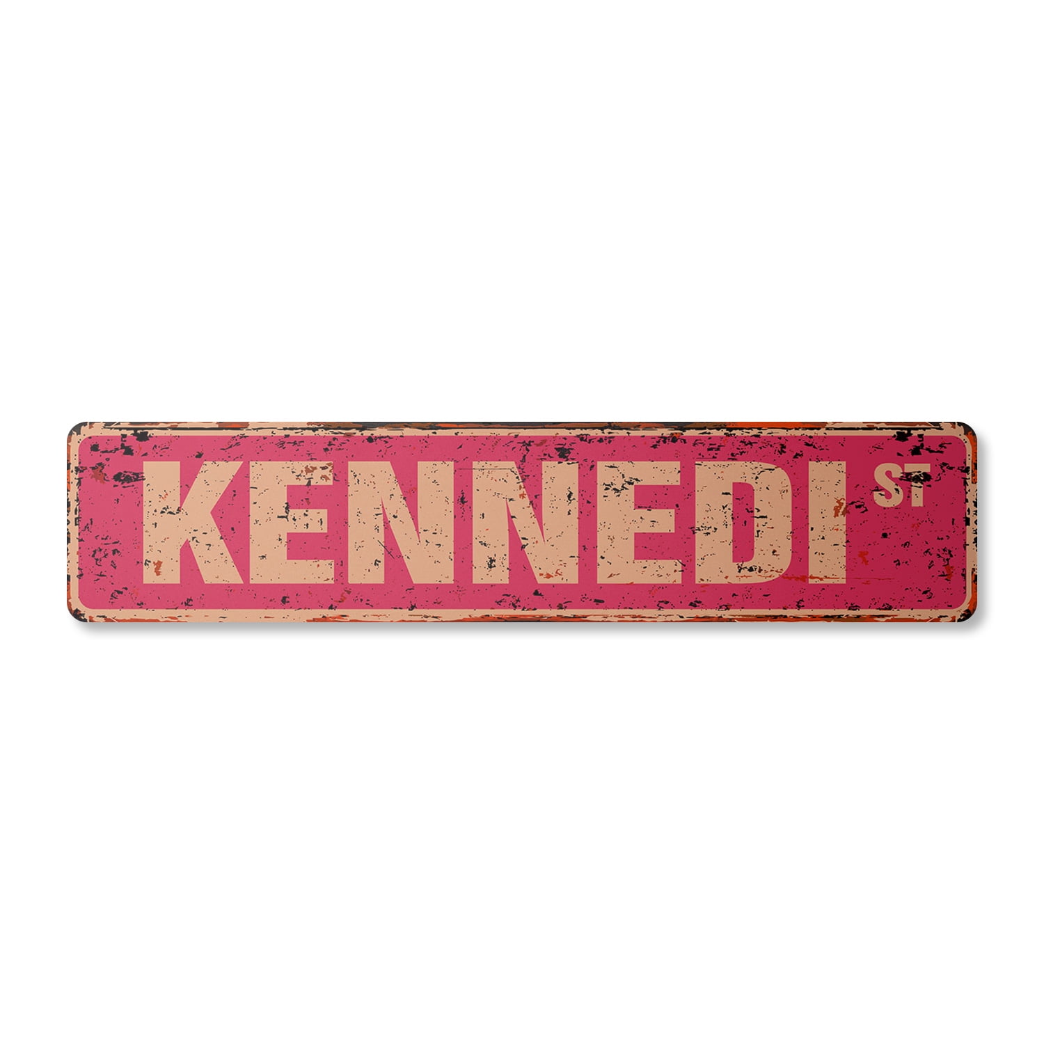 KENNEDI Vintage Plastic Street Sign Childrens Name Room Sign | Indoor ...