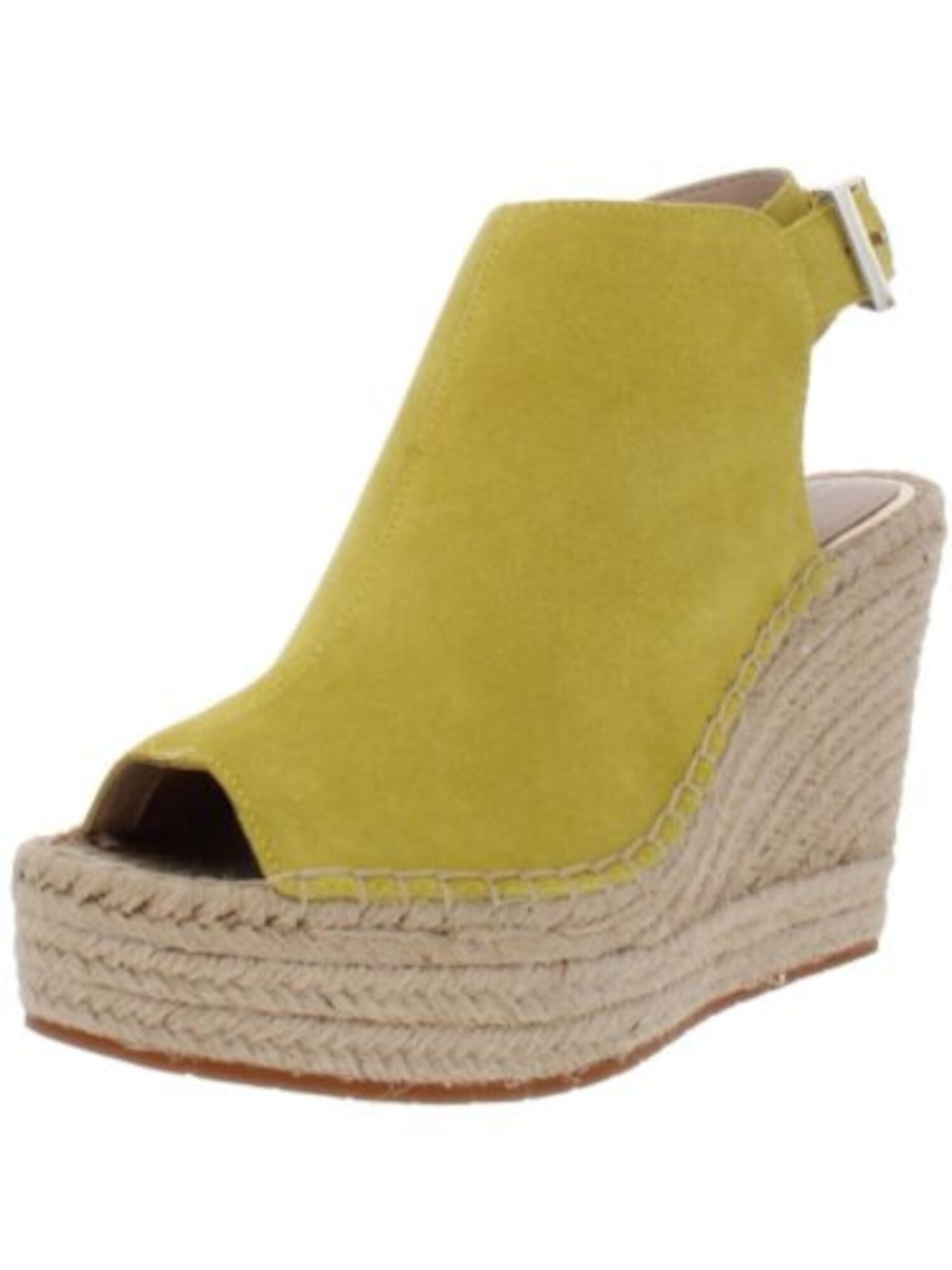 KENNETH COLE NEW YORK Womens Yellow Slingback 1" Platform Woven Jute ...