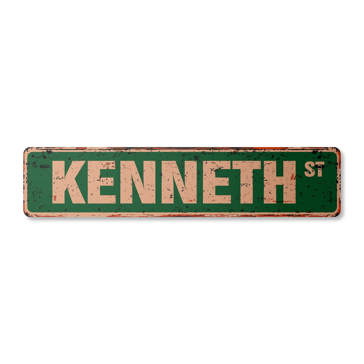 KENNETH Vintage Plastic Street Sign Childrens Name Room Sign | Indoor ...