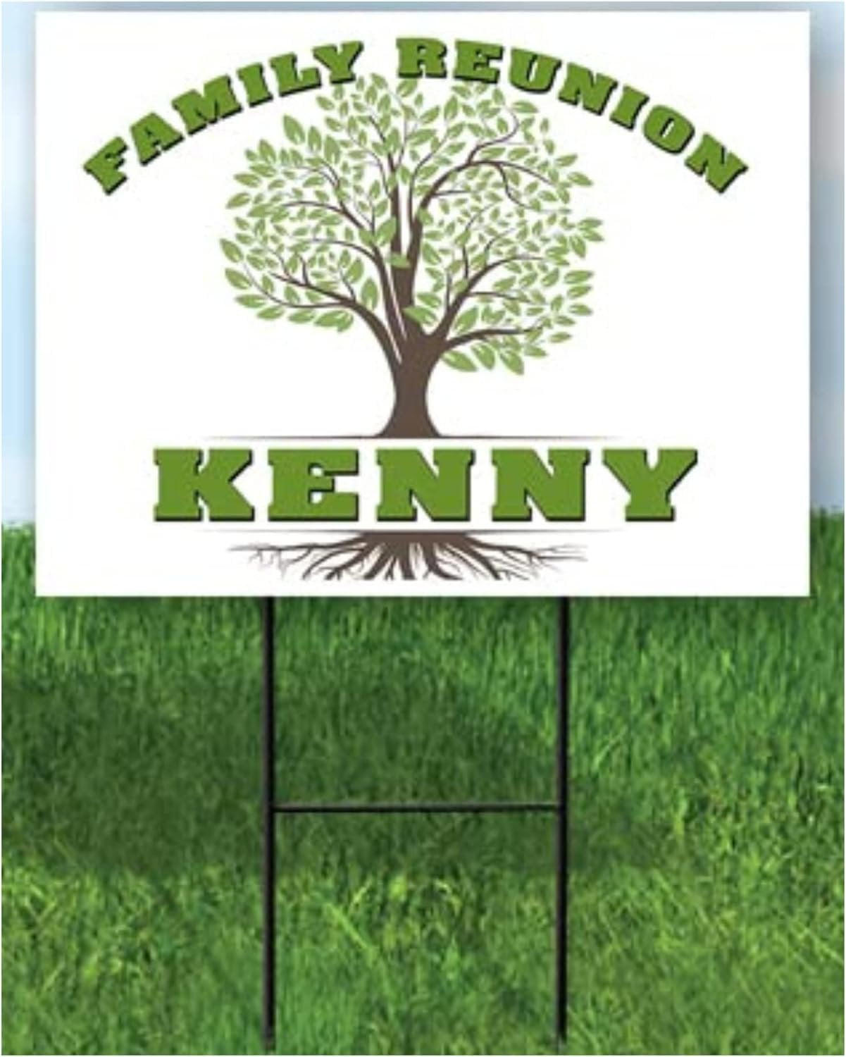 KENNY FAMILY REUNION GR TREE 18 in x 24 in Yard Sign Road Sign with ...