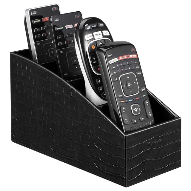 KENOBE Remote Control Holder with 4 Compartments Trapezoid Design ...
