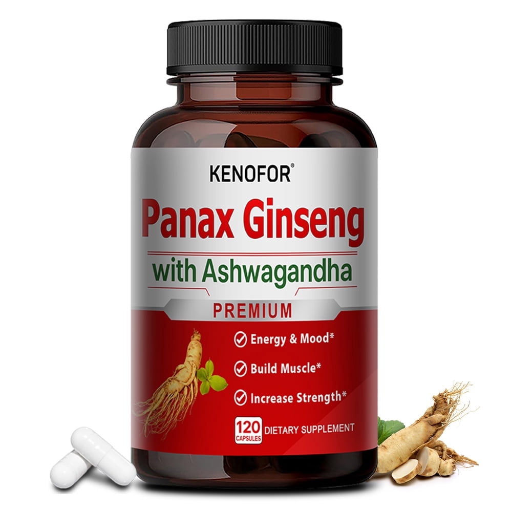 KENOFOR Panax Ginseng & Ashwagandha Capsule, Support Energy & Strength ...