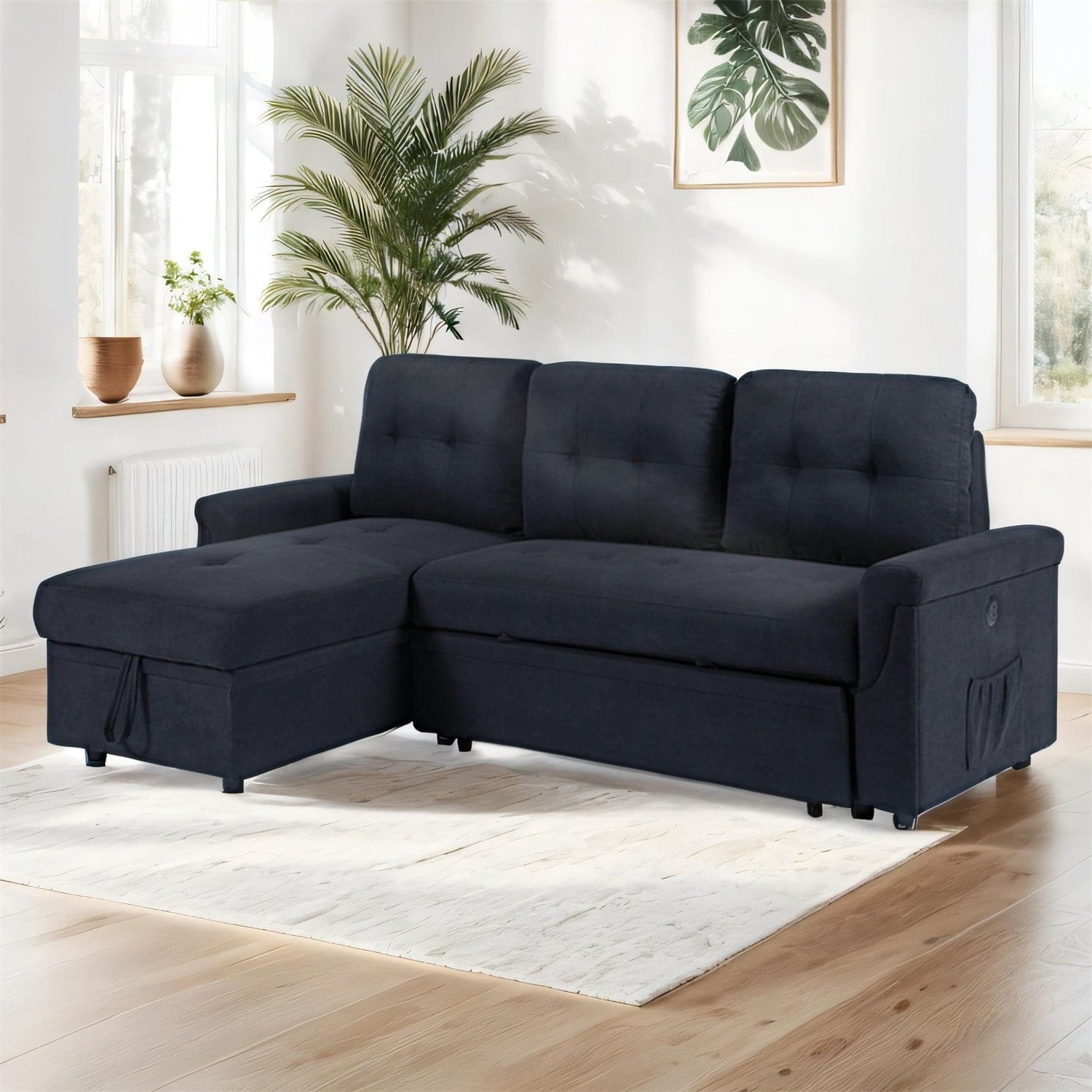 KENROYHOME Variable Sofa Bed with Storage and Usb Charging Port ...